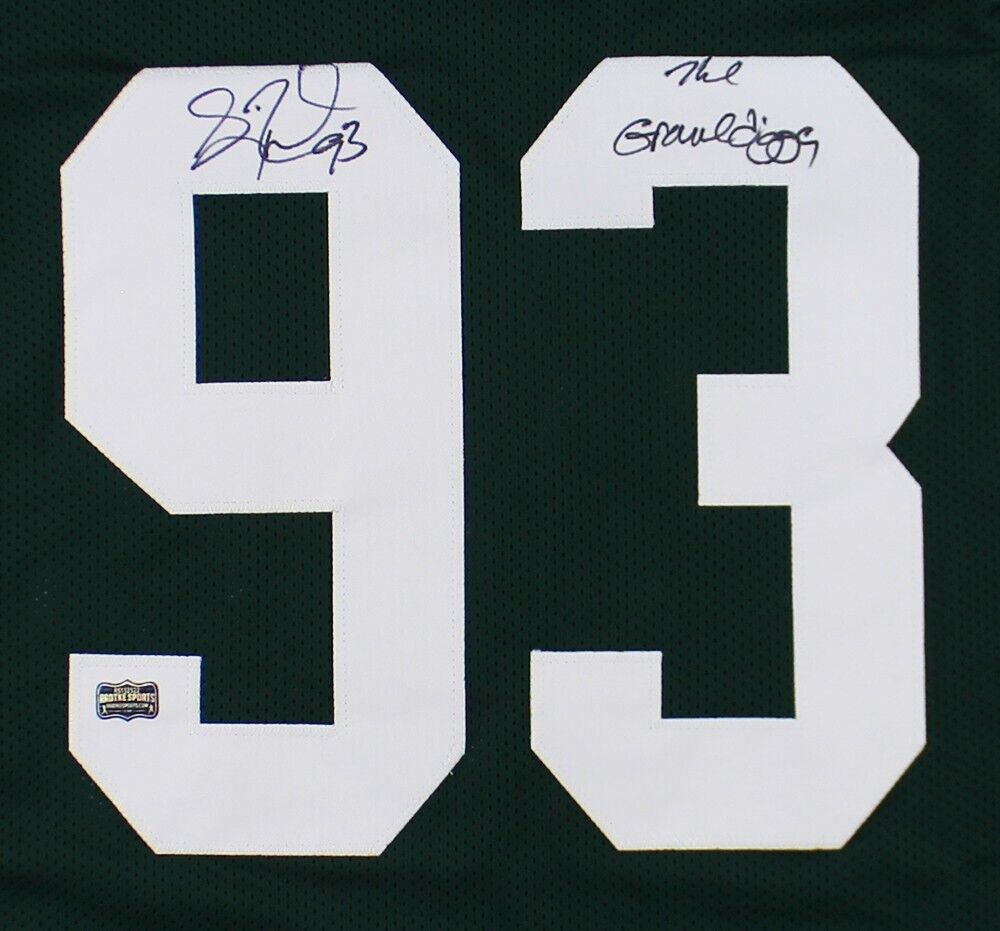 Gilbert Brown Signed Green Bay Custom Green Jersey with "The Gravedigg ...