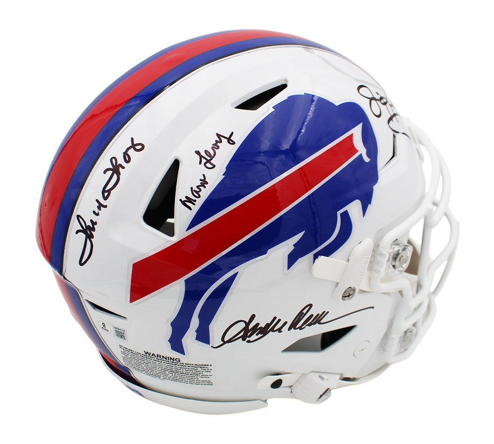 Reed, Thomas, Levy & Kelly Signed Buffalo Speed Flex Authentic NFL Hel ...