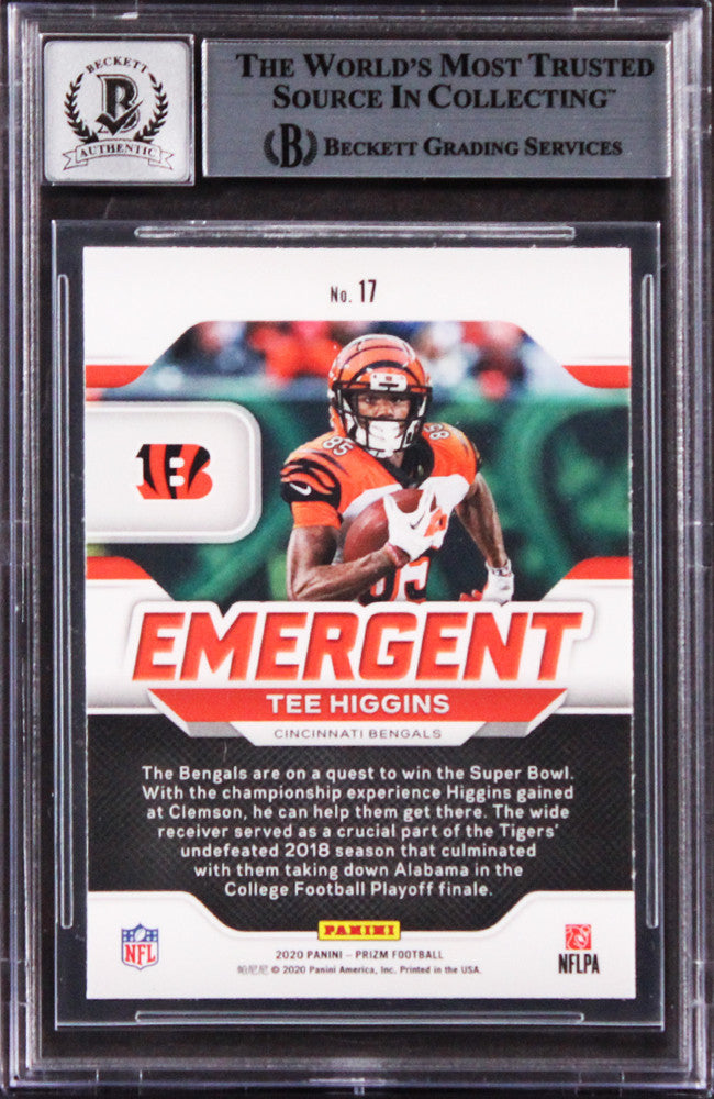 Tee Higgins Signed 2020 Panini Prizm Emergent #17 Rookie Card Auto 10 ...