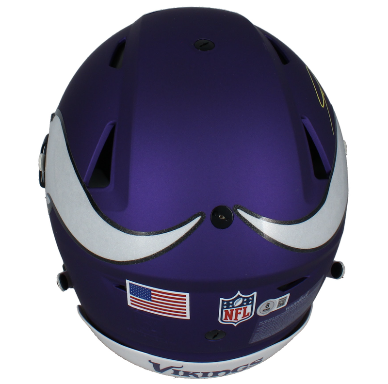 Jordan Addison Autographed Minnesota Vikings Speedflex Helmet Beckett ...