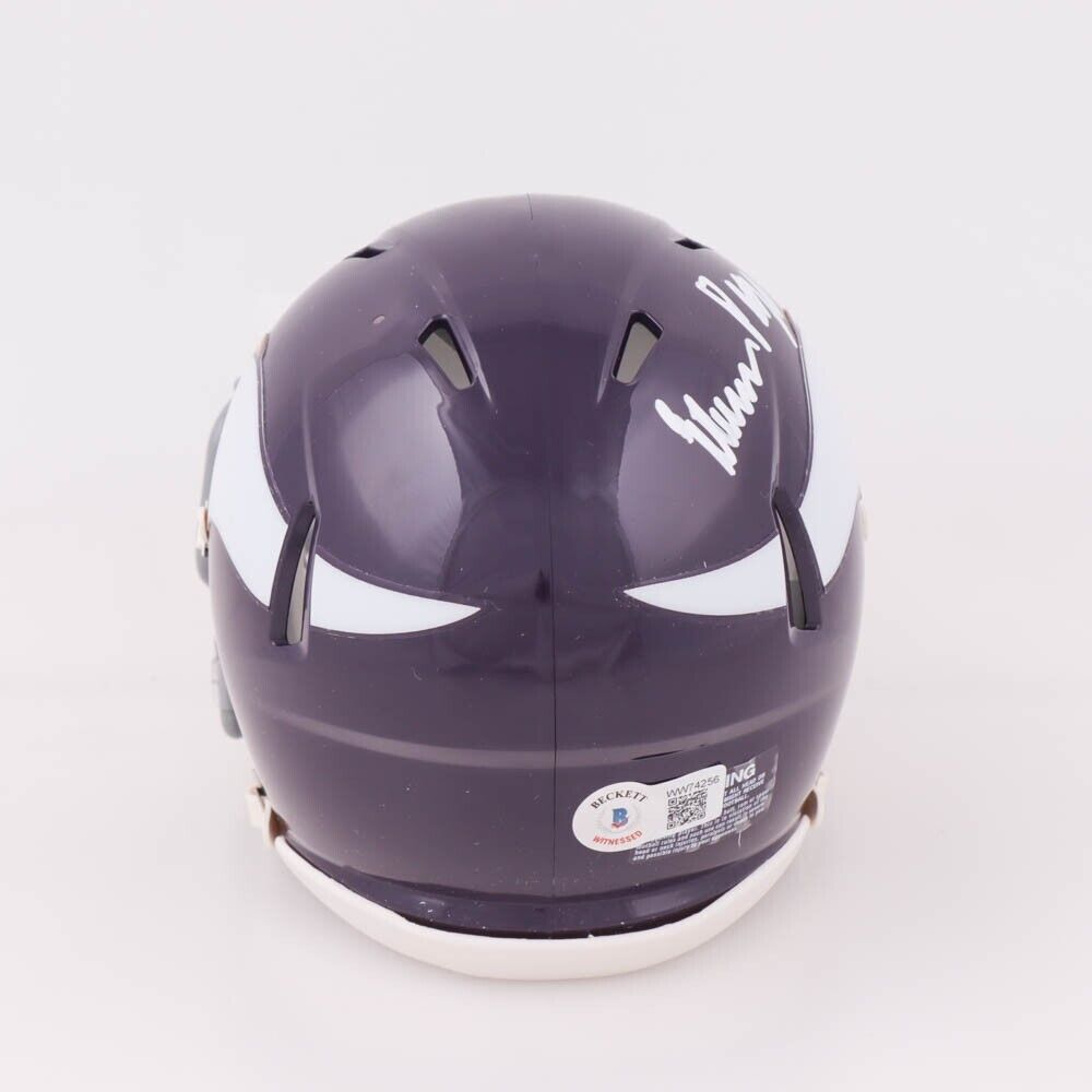 Alan Page Signed Minnesota Vikings Mini Helmet (Beckett) Purple People ...
