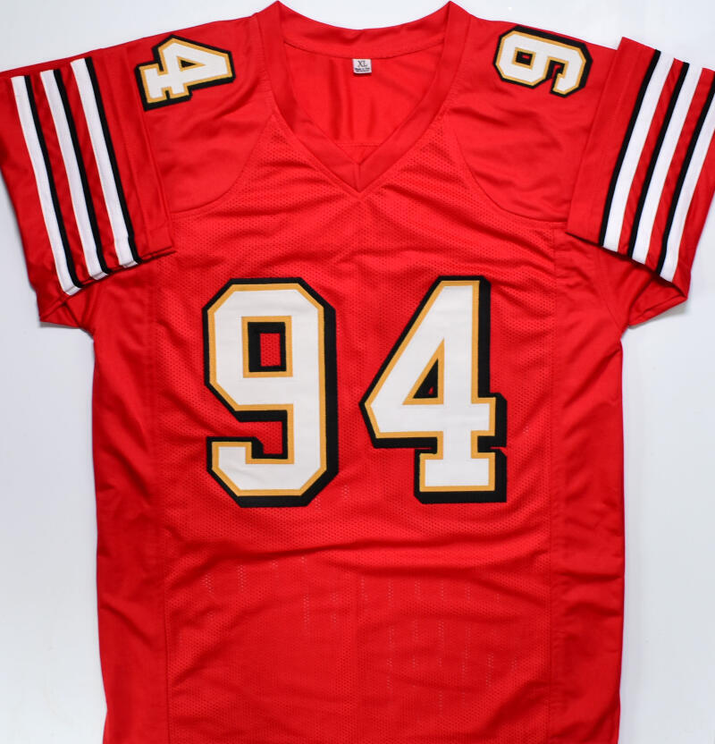 Charles Haley Autographed Red Pro Style Jersey- Beckett W Hologram *Bl ...