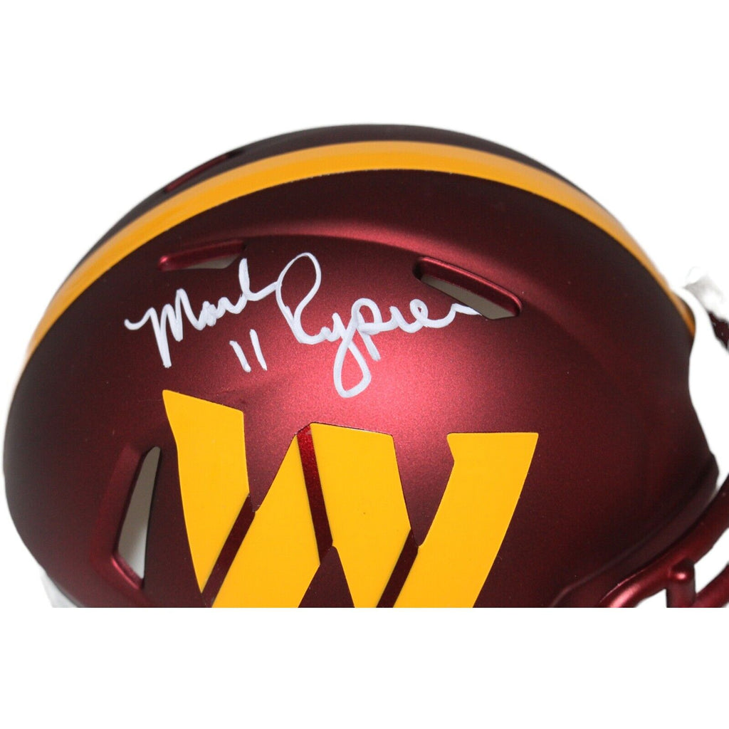 Mark Rypien Autographed Washington Commanders Mini Helmet Beckett 4228 ...
