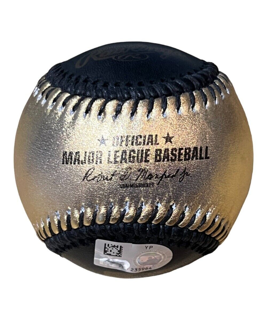 Max Scherzer Autographed Gold and Black MLB Baseball New York Mets 411 ...