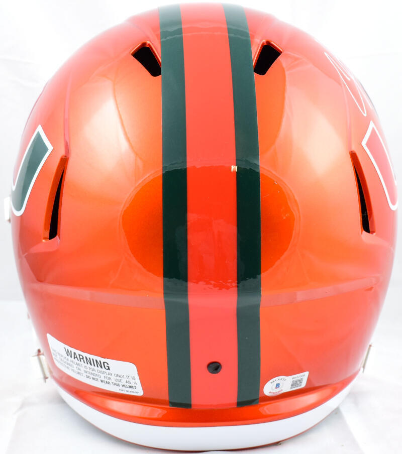 Andre Johnson Autographed Miami Hurricanes F/S Flash Speed Helmet-Beck ...