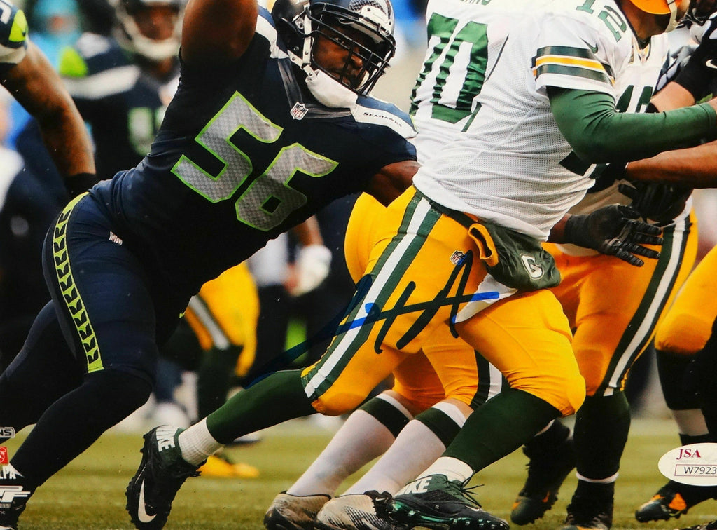 Cliff Avril Autographed 8x10 Seattle Seahawks Against Packers Photo- J ...