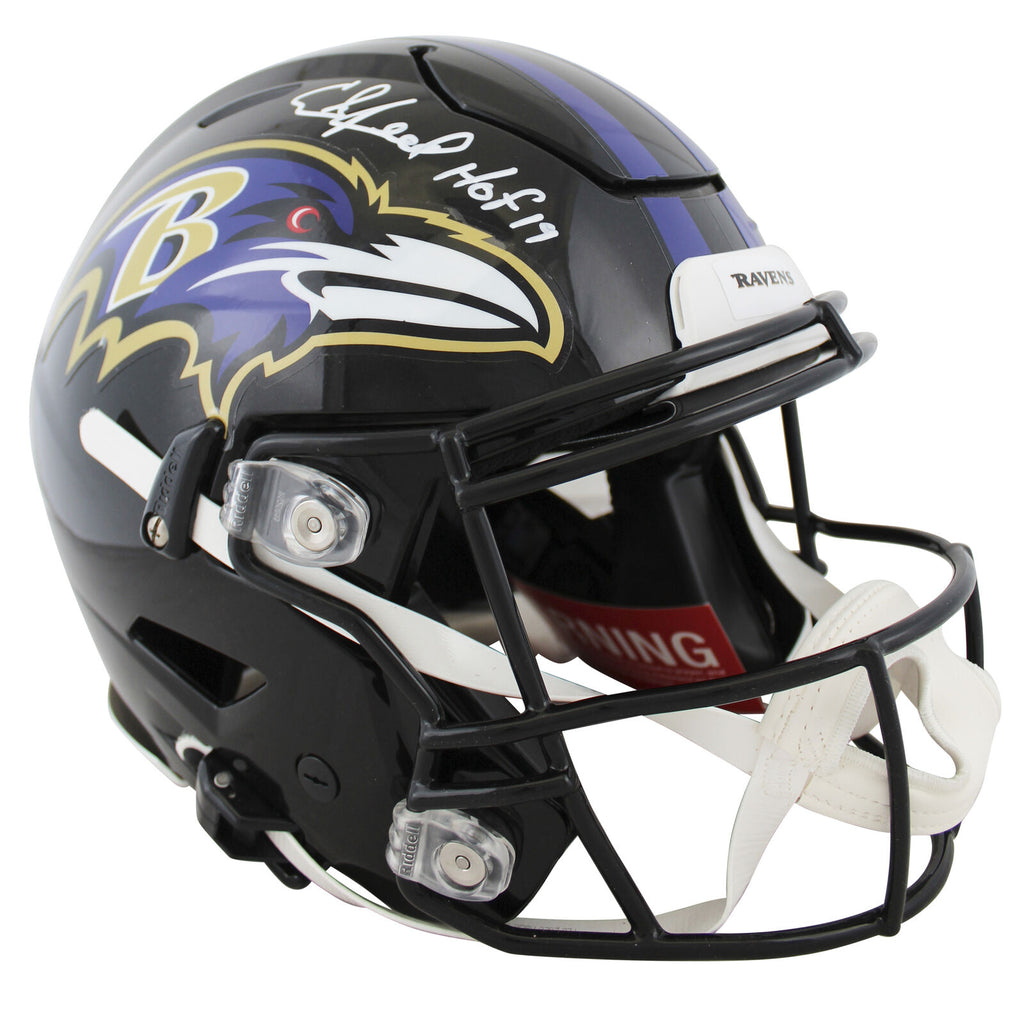 Ravens Ray Lewis & Ed Reed "HOF" Signed Speed Flex Full Size Helmet BA ...