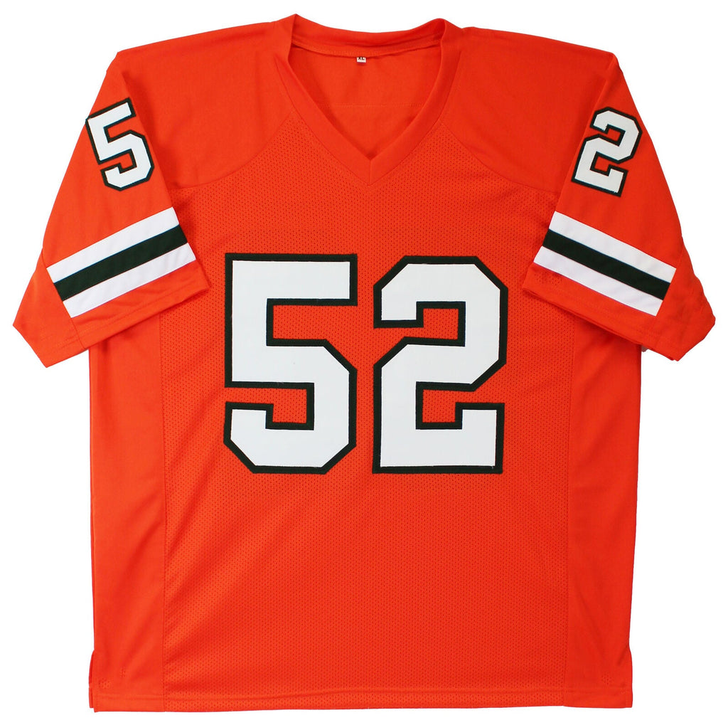 Miami Ray Lewis Authentic Signed Orange Jersey Autographed BAS Witness ...