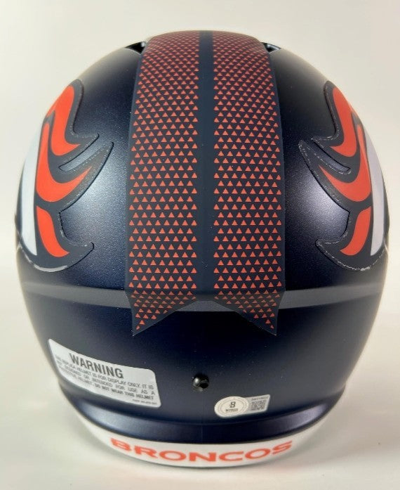 Bo Nix Autographed Denver Broncos Navy 5280 Full Size Replica Helmet ...