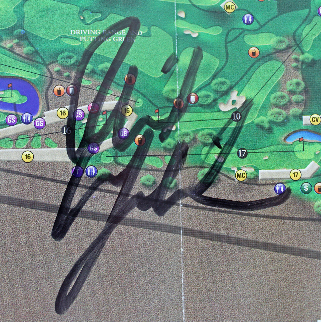 Phil Mickelson Authentic Signed Waste Management Phoenix Open Map BAS ...