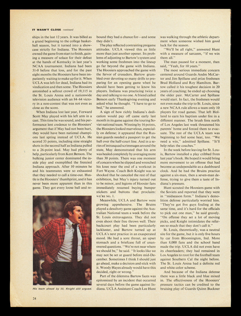 Kent Benson & Scott May Autographed 8x11 Magazine Photo Indiana SKU #2 ...